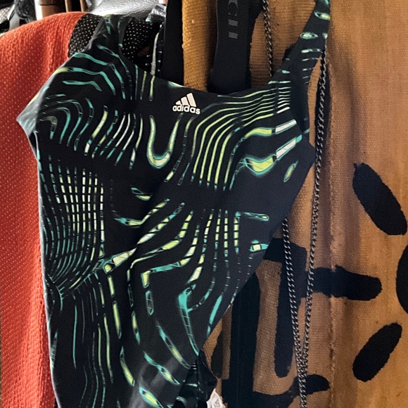 adidas | Swim | Adidas Black And Green Womens One Piece Swimsuit | Poshmark